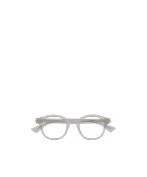 Bottega Veneta Bottega Veneta Oval Frame Glasses Transparent Grey