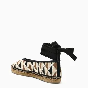 CastaÑer Crochet Espadrilles With Tie Ankle Fastening