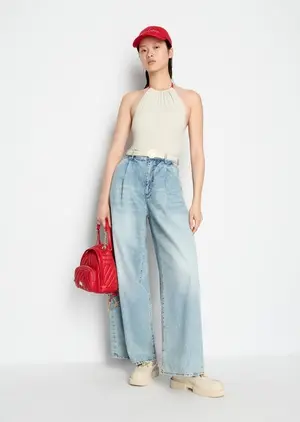 Armani Exchange Super Wide Leg Jeans