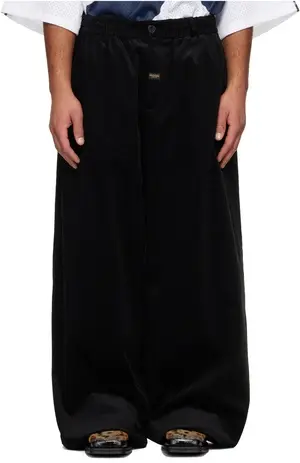 Martine Rose Wide-leg Corduroy Trousers With Elasticated Waistband