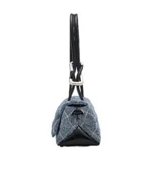 Marc Jacobs Quilted Denim Mini Dual Shoulder Bag - Gray