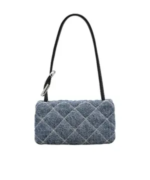 Marc Jacobs Quilted Denim Mini Dual Shoulder Bag - Gray