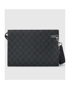 Gucci Gg Monogram Wristlet Clutch Bag