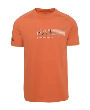 EA7 Line Logo Shoulder Collar T-shirt