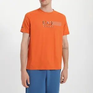 EA7 Line Logo Shoulder Collar T-shirt