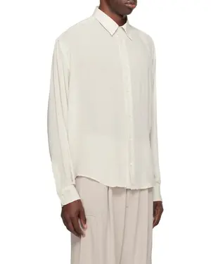 AMI Paris Long-sleeved Buttoned Shirt - White