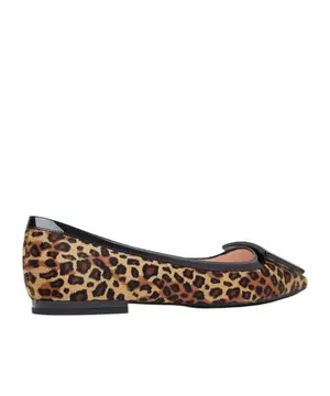ROGER VIVIER Leopard Print Pointed Toe Ballerinas