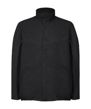 Issey Miyake Homme Plissé Pleated Jacket - Black