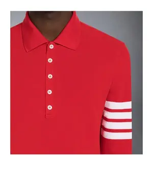 Thom Browne 4-bar Long-sleeve Polo Shirt