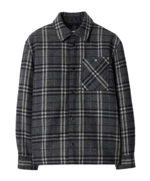 Burberry Checked Press-stud Shirt - Indigo