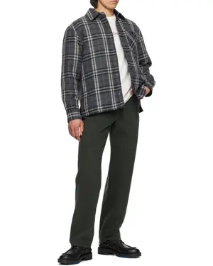 Burberry Checked Press-stud Shirt - Indigo