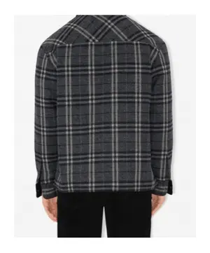 Burberry Checked Press-stud Shirt - Indigo