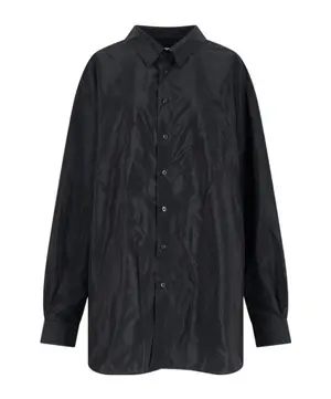 MAISON MARGIELA Long Sleeve Shirt With Lapel Collar - Black