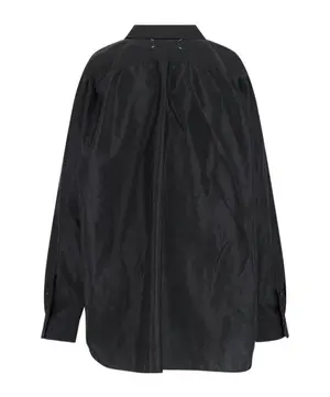 MAISON MARGIELA Long Sleeve Shirt With Lapel Collar - Black