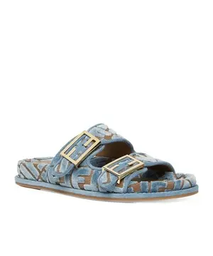 Fendi Ff Jacquard Slip-on Slides