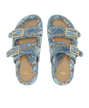 Fendi Ff Jacquard Slip-on Slides
