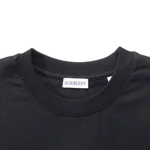 Burberry Checked Patch Crewneck T-shirt