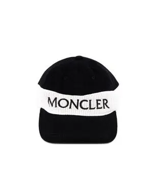 Moncler Logo Cap - White/black