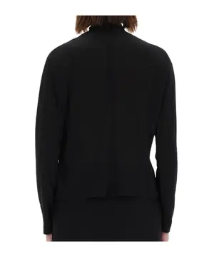 Versace Draped Long-sleeve Top