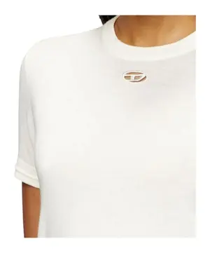 DIESEL® Short Sleeve Embroidered Logo Knit Top