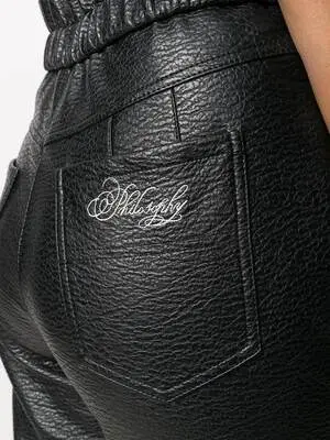 Philosophy Di Lorenzo Serafini Faux-leather Slim Trousers
