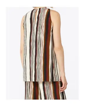 Max Mara Striped Sleeveless Blouse