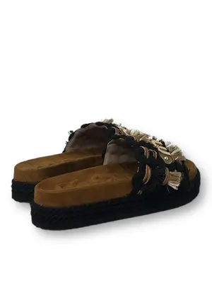 Mou Monoband Rope Fringed Sandals