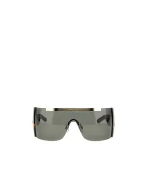 Palm Angels Tortoiseshell Effect Shield Sunglasses - Gray