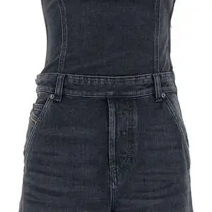 DIESEL® Denim Jumpsuit With Adjustable Straps And Belt Loops