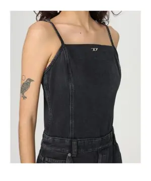 DIESEL® Denim Jumpsuit With Adjustable Straps And Belt Loops