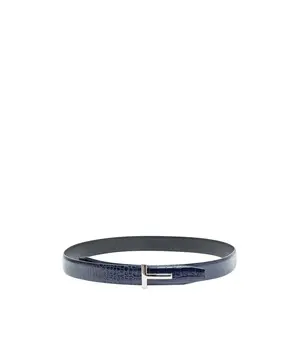 TOM FORD Logo Buckled Leather Belt - Black