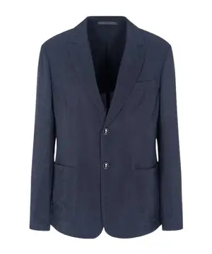 Giorgio Armani Single-breasted Long-sleeved Blazer - Blue