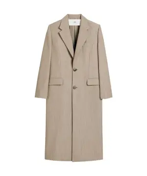 Ami Back Slit Long Coat