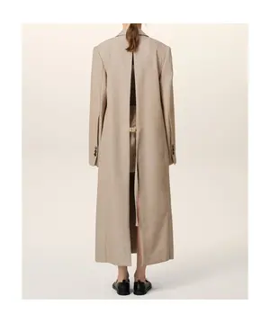 Ami Back Slit Long Coat
