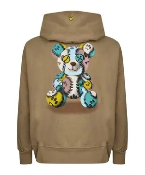 BARROW Bear Printed Hoodie - Brown