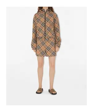 Burberry Check Slip-on Slides - Sand