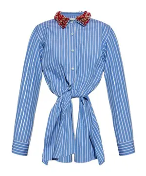 Dries Van Noten Calbero Striped Long-sleeve Shirt