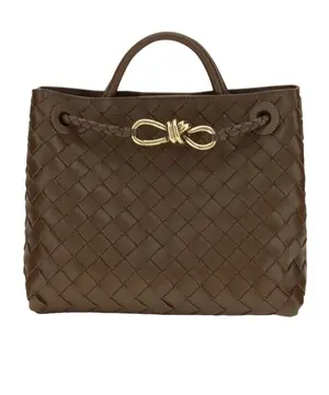 Bottega Veneta Andiamo Small Woven Tote Bag - Brown