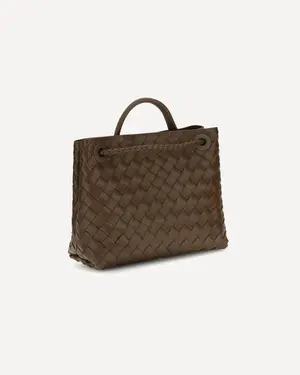 Bottega Veneta Andiamo Small Woven Tote Bag - Brown