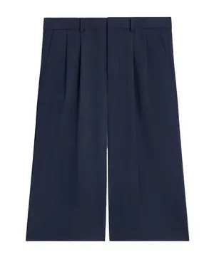 Celine Bermudas In Cotton And Wool Gabardine