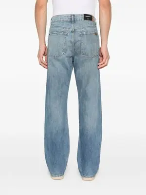 7 For All Mankind Faded Five-pocket Jeans - Blue