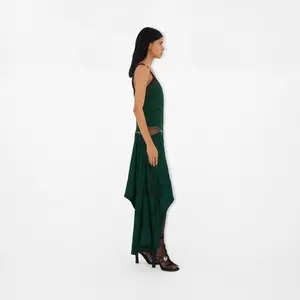 Burberry Shield Hardware Asymmetric Midi Dress