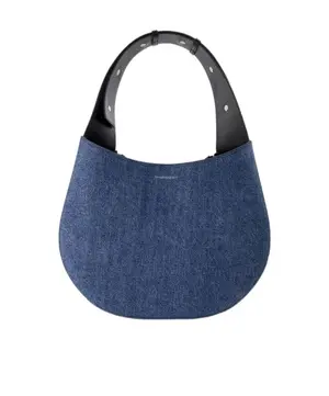 Alexander McQueen Skull Denim Hobo Bag
