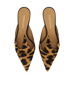 FERRAGAMO Dorye Pointed-toe Mules - Multi-color