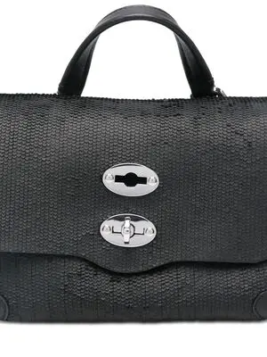 ZANELLATO Sequined Turnlock Shoulder Bag - Black