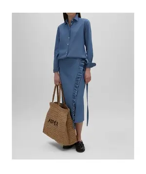 Aspesi Buttoned Denim Shirt - Blue