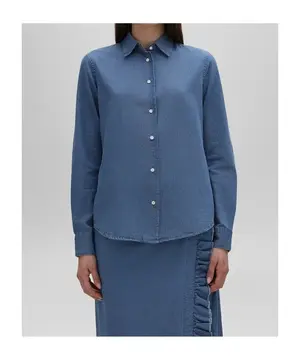 Aspesi Buttoned Denim Shirt - Blue
