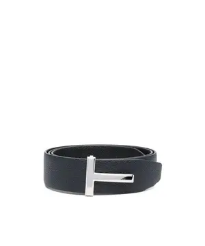 TOM FORD Adjustable Waist Belt With T-shaped Buckle - Blue