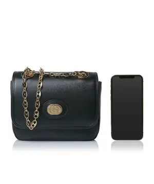 Gucci Small Flip Shoulder Bag With Chain Strap