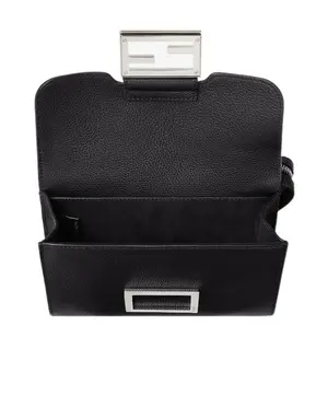 Fendi Double Baguette Zipped Messenger Bag - Black